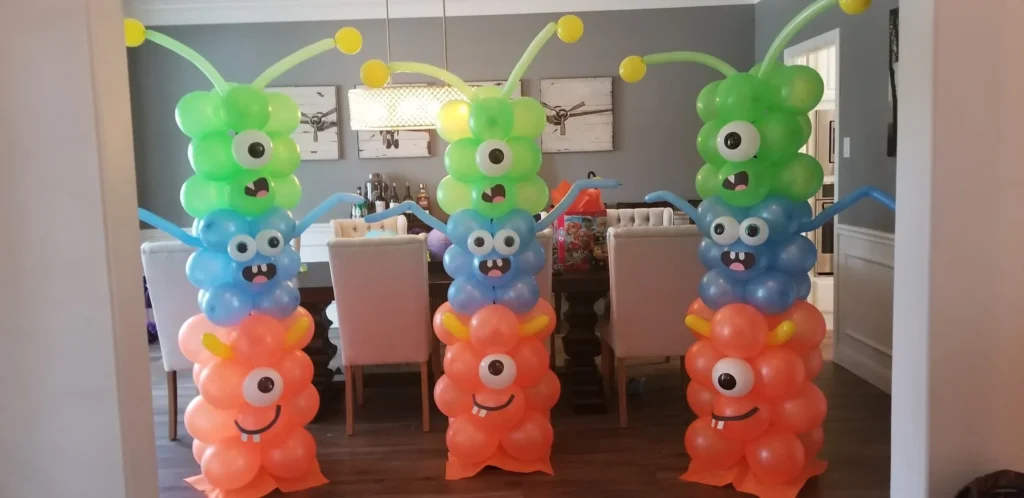 Cartoon Monster Columns - Wallys balloons n'more