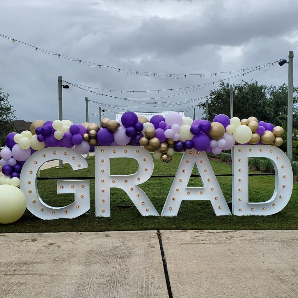 Grad Marquee Letters in Houston | Balloons Decorations